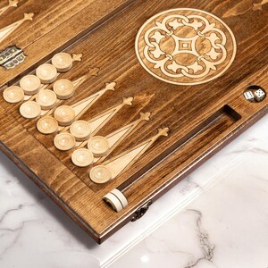 Backgammon Set With Carved Tree, Presonalized Backgammon Set - Etsy