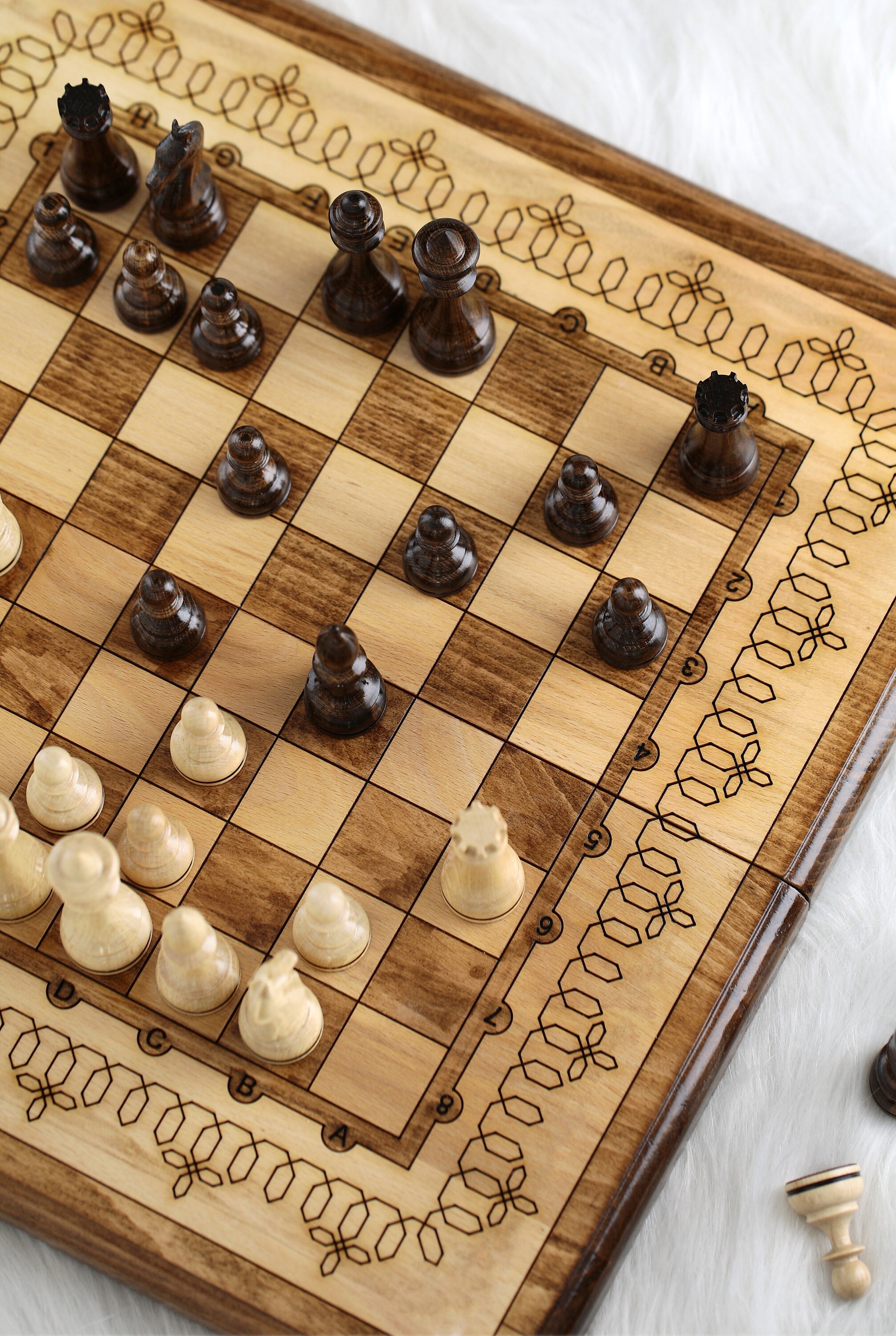 Unique Chess Set Elegant Chess Set Personalized Engraving - Etsy