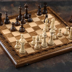 Beautiful Wooden Chess Set, High Quality Chess Pieces, Personalized ...