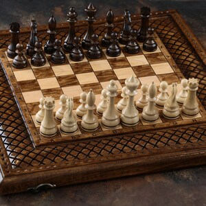 Beautiful Wooden Chess Set, High Quality Chess Pieces, Personalized ...