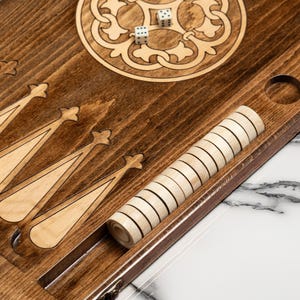 Backgammon Set With Carved Tree, Presonalized Backgammon Set - Etsy