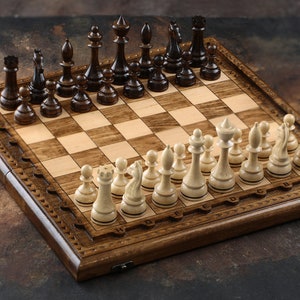 Beautiful Wooden Chess Set, High Quality Chess Pieces, Personalized ...