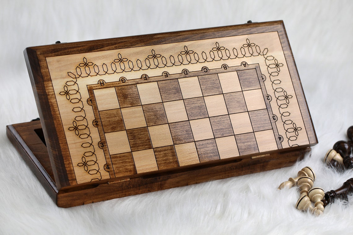 Unique Chess Set Elegant Chess Set Personalized Engraving - Etsy