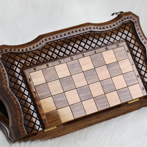 Handmade Wooden Chess Set Unique Chess Board Personalized - Etsy