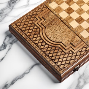 Backgammon Set With Carved Tree, Presonalized Backgammon Set - Etsy