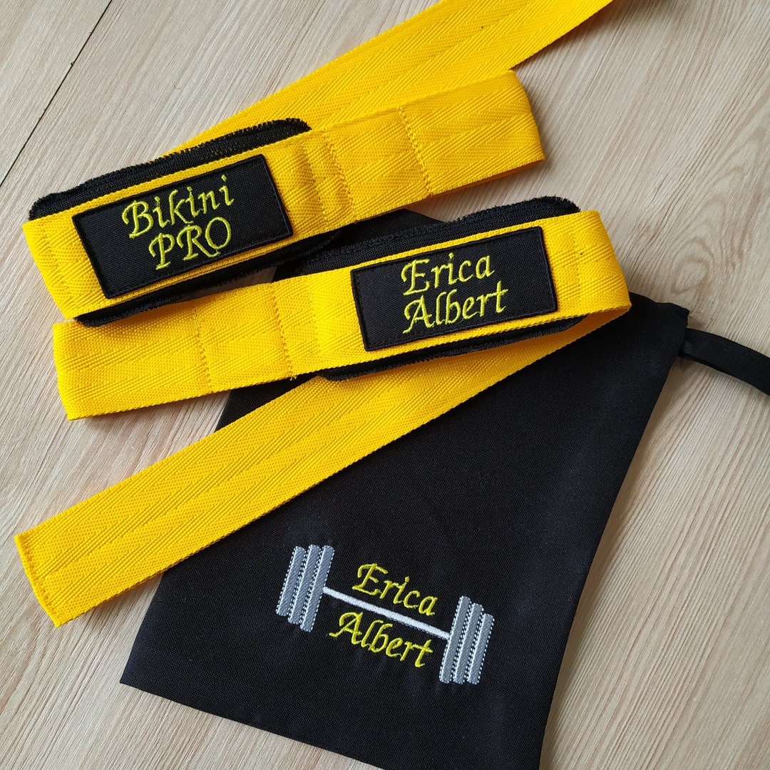 Personalized Nylon Lifting Straps With Soft Details, CUSTOM Embroidered ...
