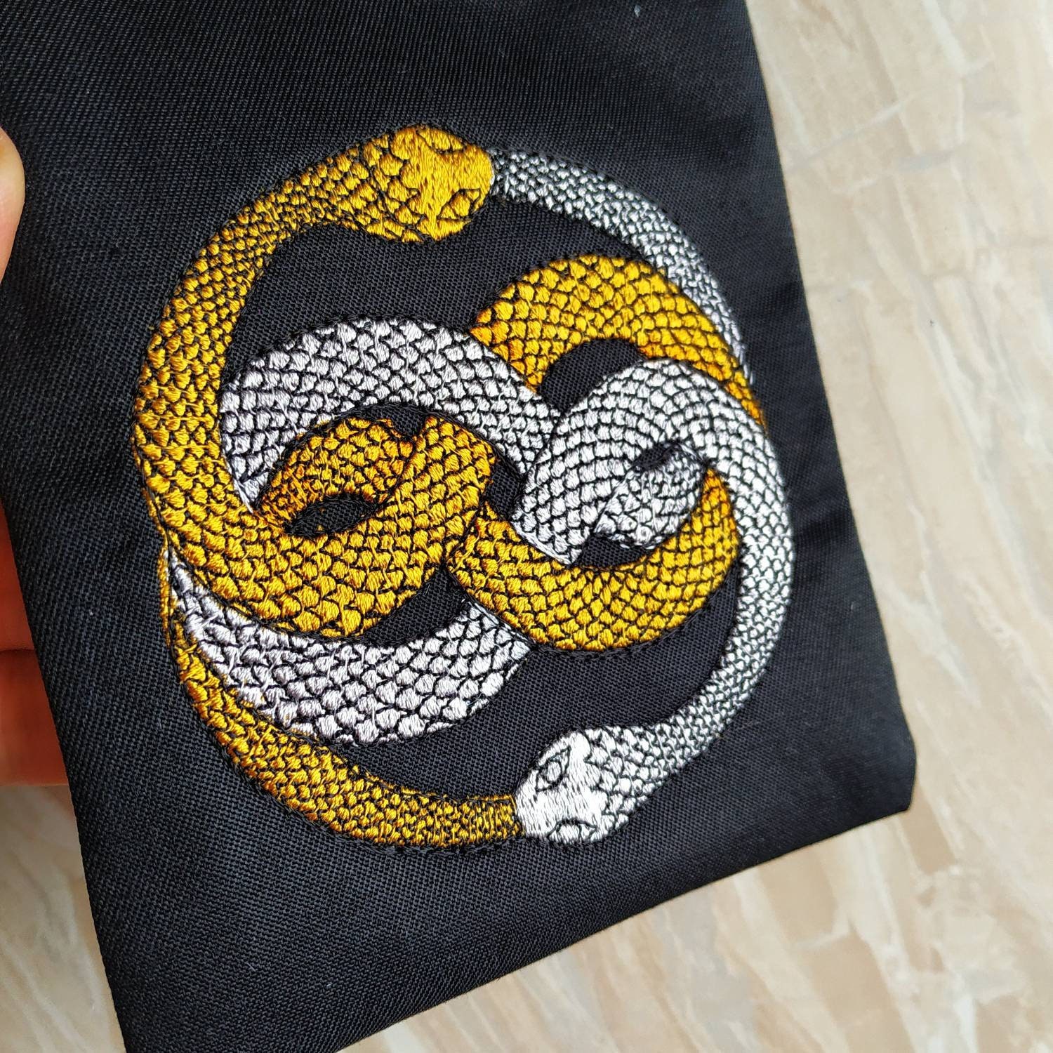 Tarot Bag With Embroidered Snakes. Case for Tarot Cards. Personalized ...