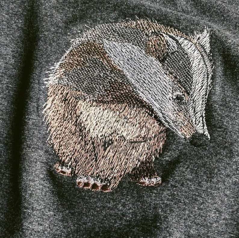Badger Machine Embroidery Design Forest Brock Design Instant Download ...