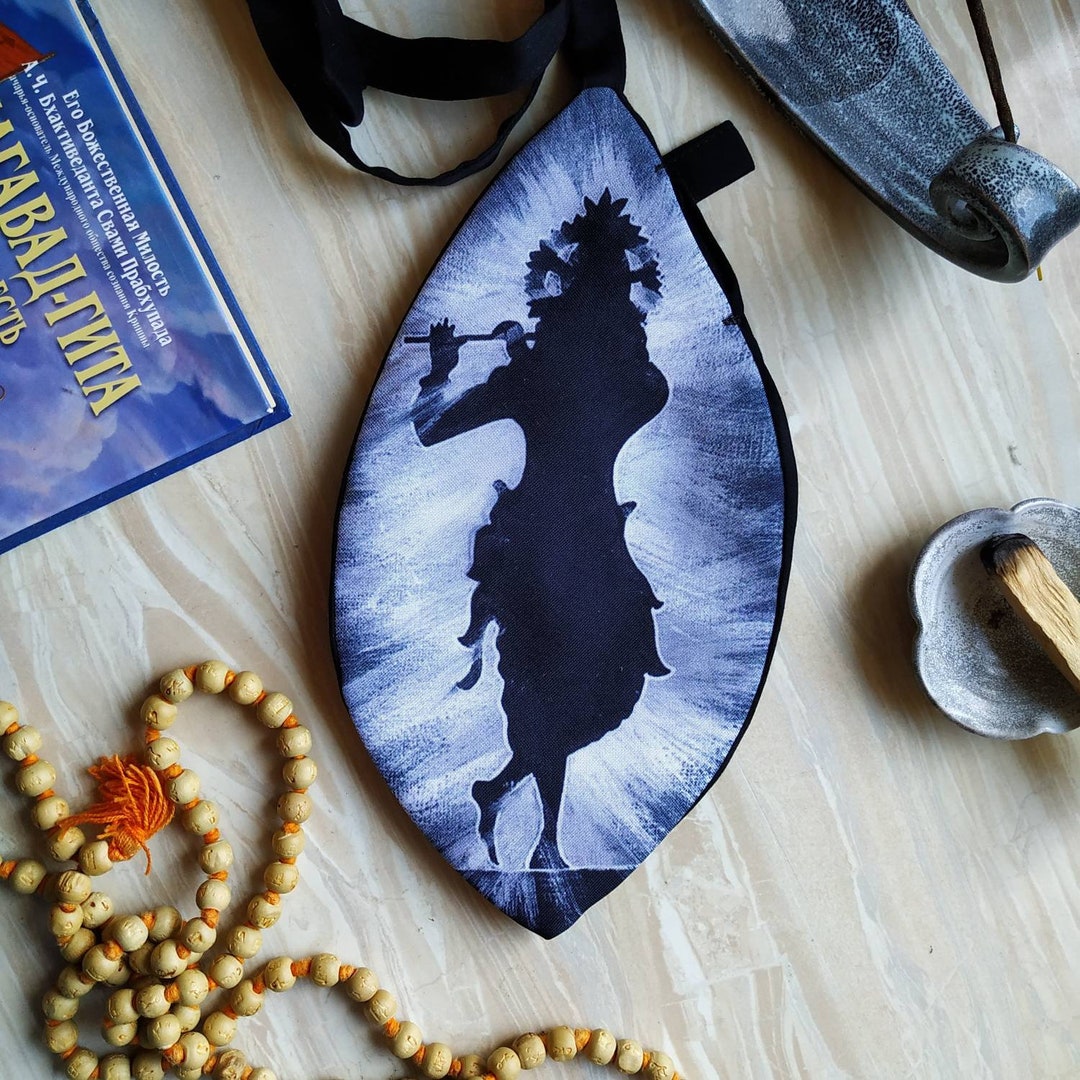 Krishna Printed Japa Mala Beads Bag. Prayer Bag. Meditation Bag. Bag ...