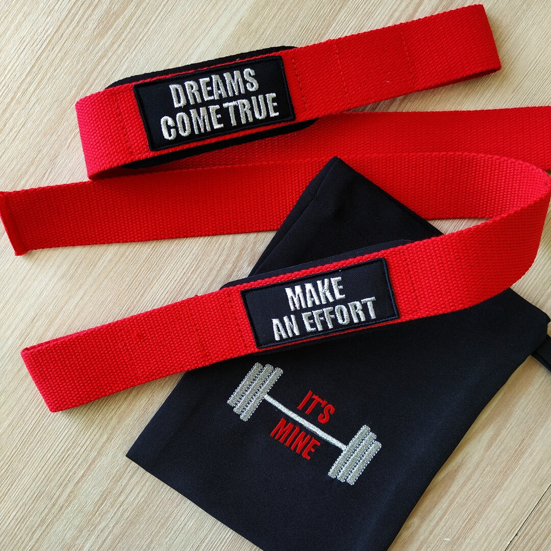 Personalized Red Lifting Straps With Soft Details CUSTOM - Etsy