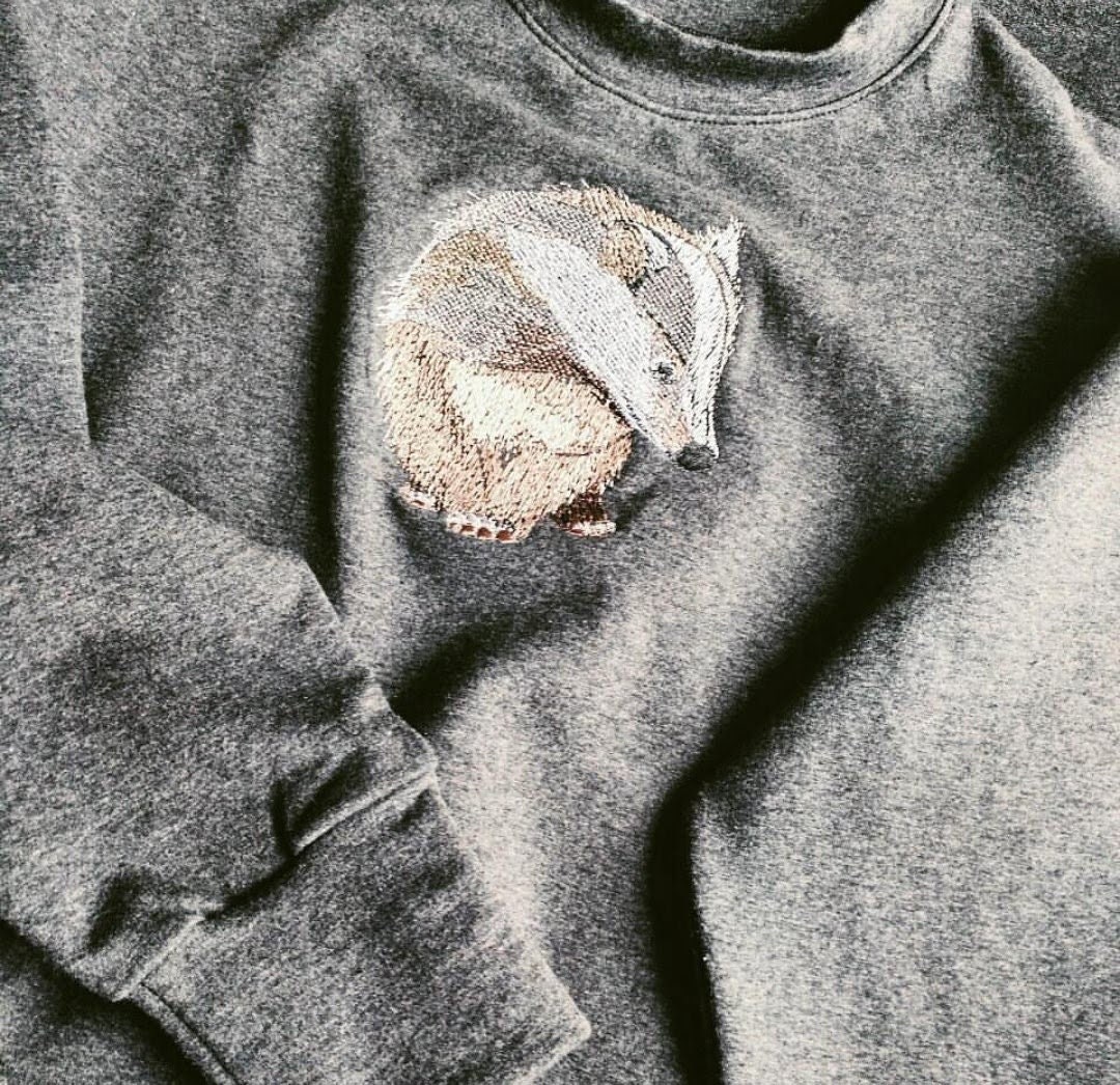 Badger Machine Embroidery Design Forest Brock Design Instant Download ...