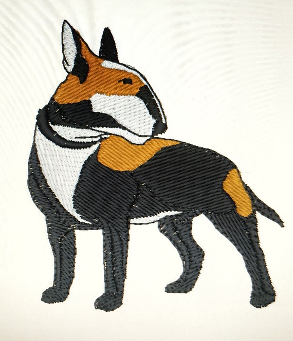 Bull Terrier Machine Embroidery Design Dog Design Instant | Etsy