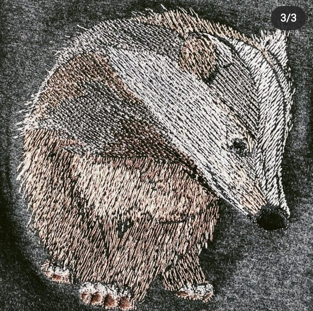 Badger Machine Embroidery Design Forest Brock Design Instant Download ...