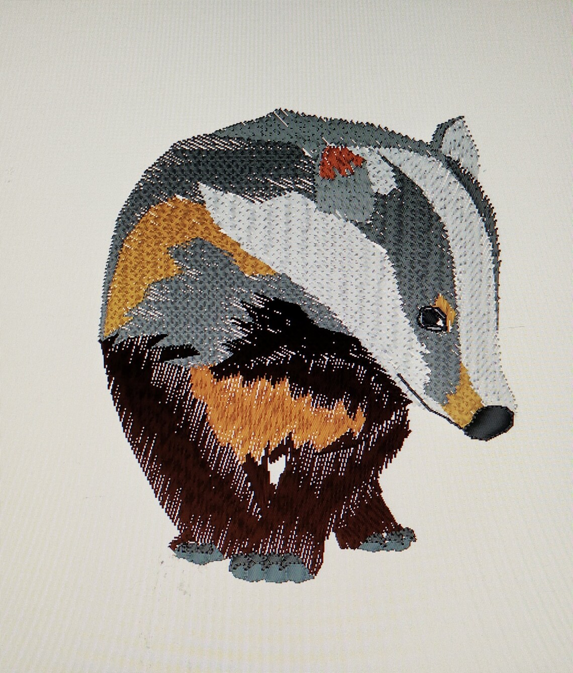 Badger Machine Embroidery Design Forest Brock Design - Etsy