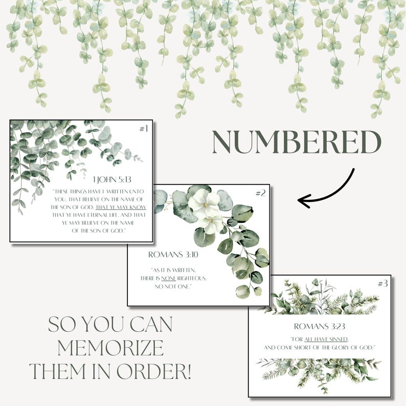 Printable Scripture Cards | Salvation Bible Verse Cards | Romans Road ...