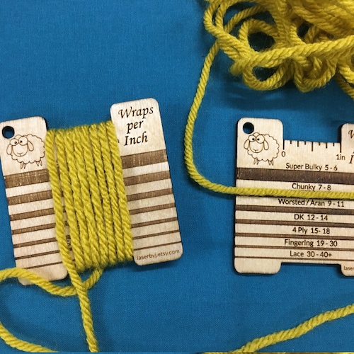 Wraps per Inch Gauge Yarn Tool Knitting Tool WPI Tool - Etsy