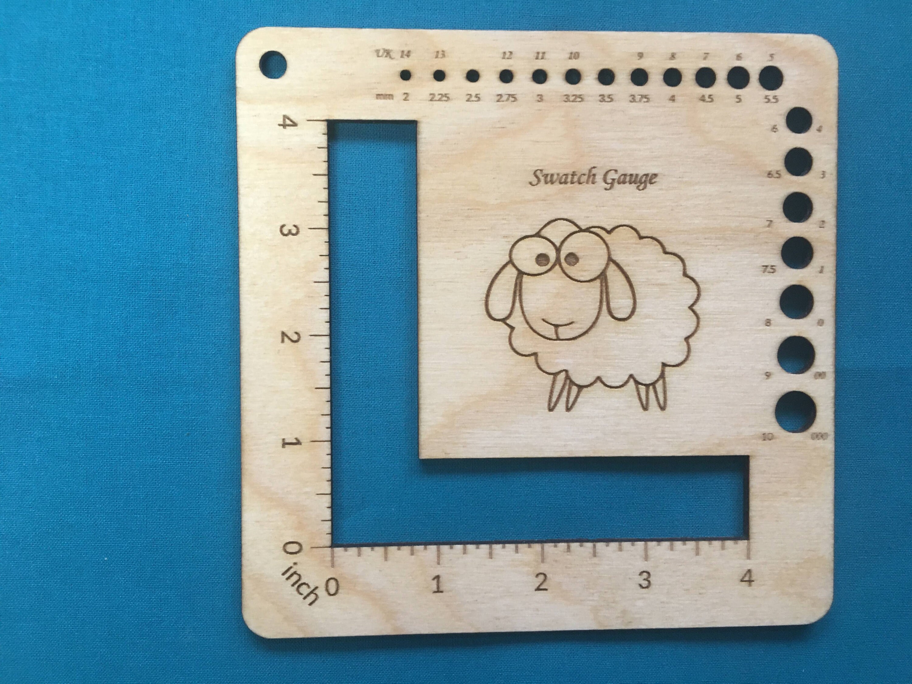 Crochet and Knitting Swatch Gauge Wooden Swatch Tool - Etsy