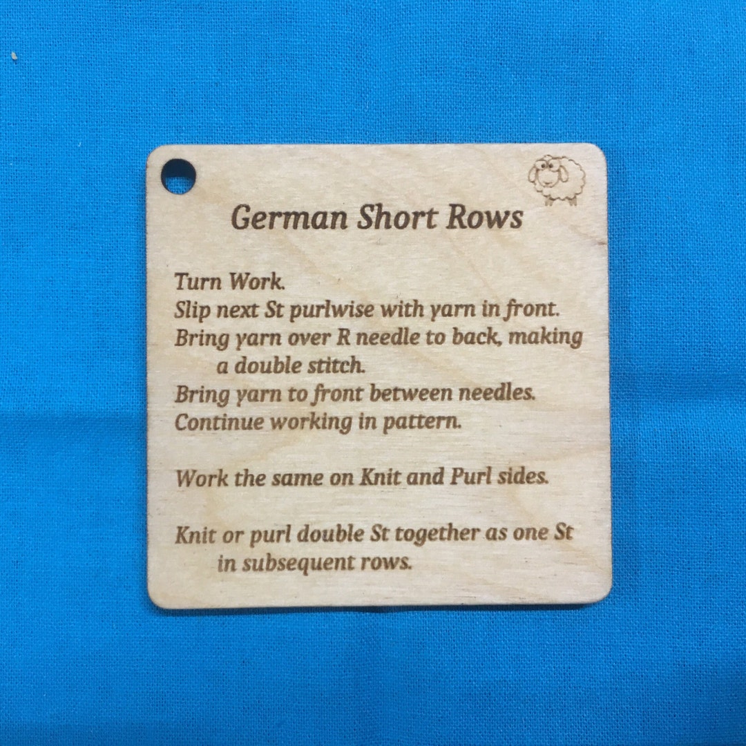 German Short Rows Reminder - Etsy