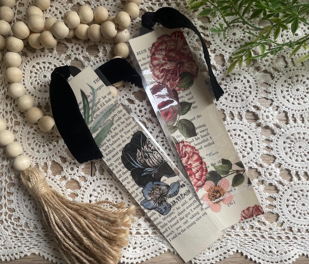 Upcycled Bookmarks | Recycled Bookmarks From Vintage Books | Handmade ...