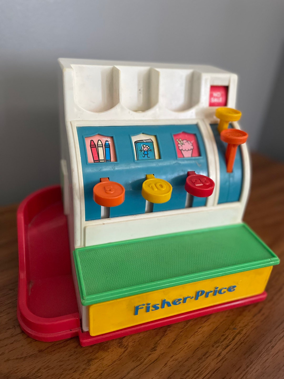 Vintage Fisher Price Cash Register | Colourful Coins | 1974 - Etsy