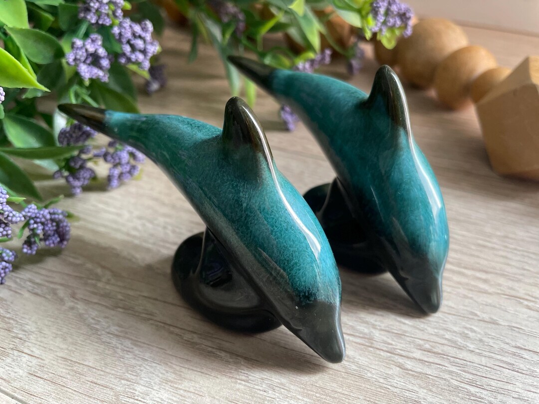 Blue Mountain Pottery Dolphins | Pottery Figurines | Knick Knack ...