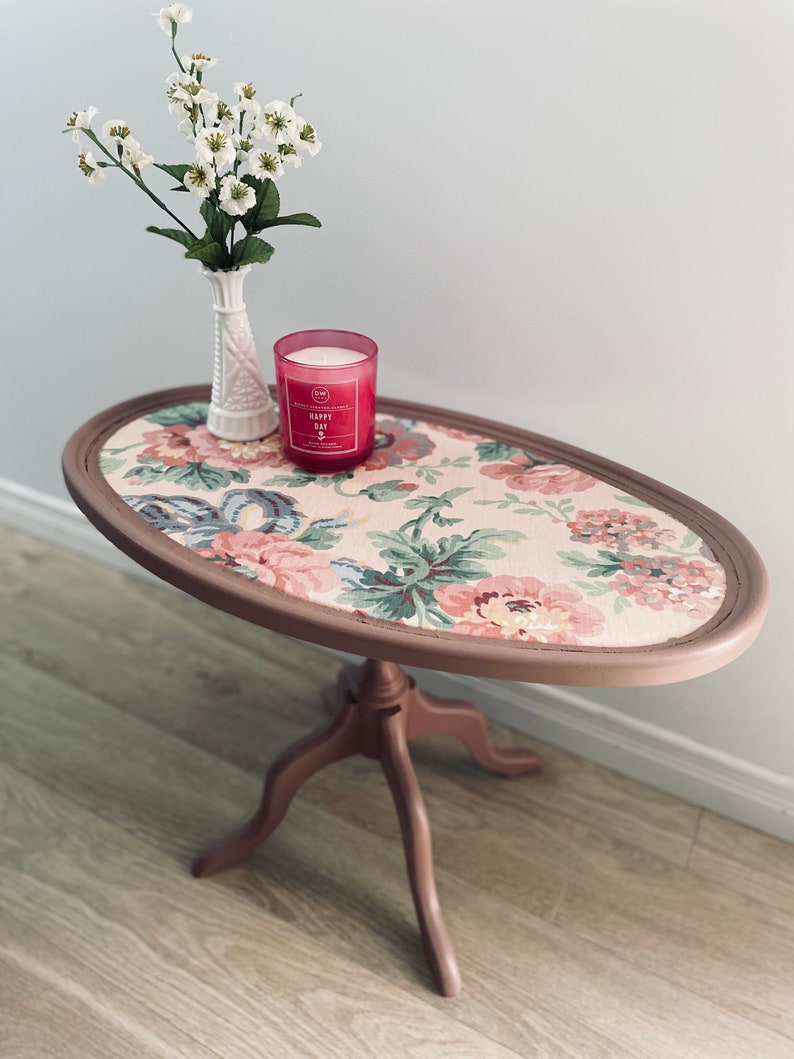 Refinished Vintage Oval Bombay Table - Etsy