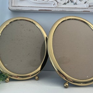 Vintage Oval Solid Brass Picture Frame - Etsy