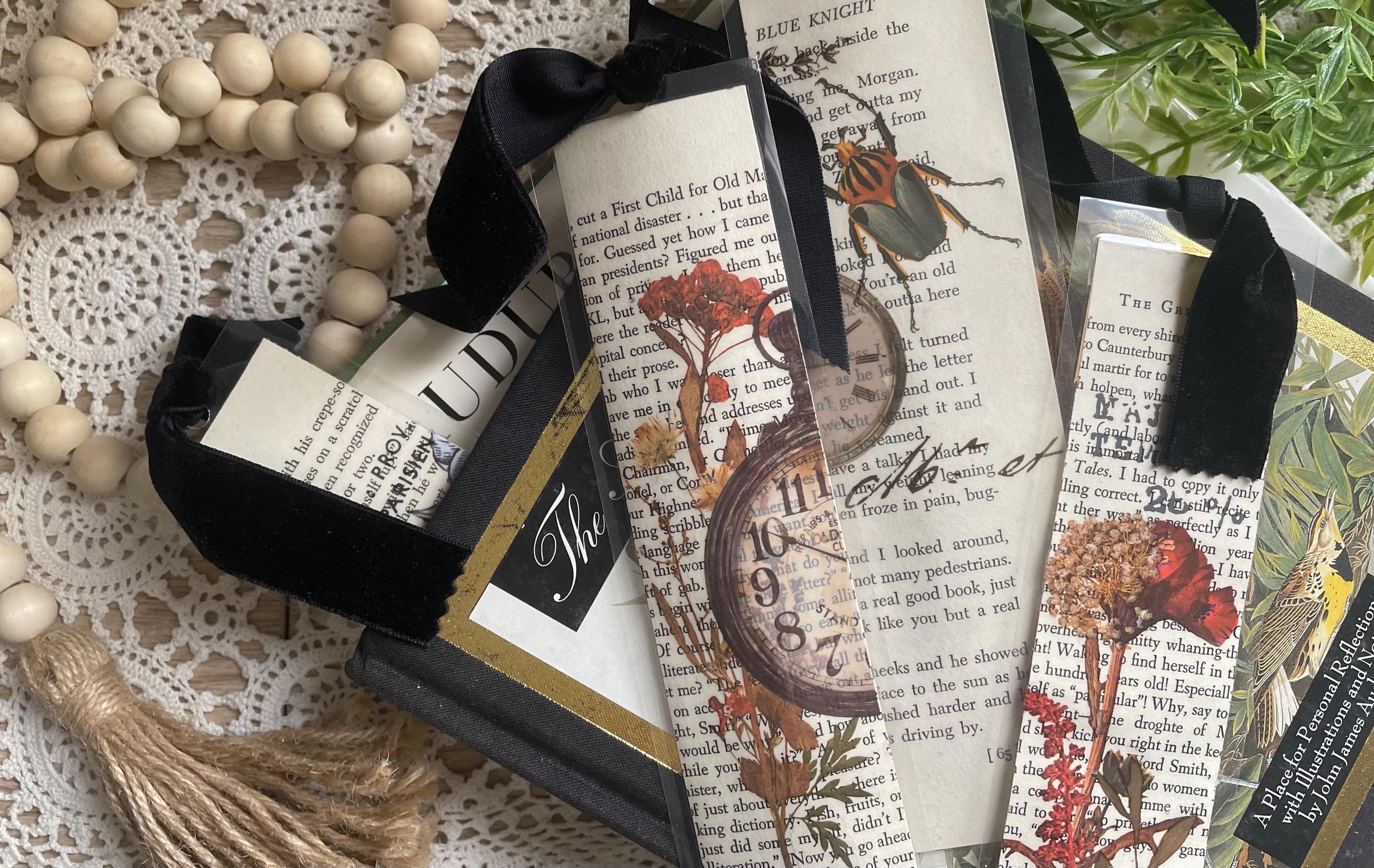 Upcycled Bookmarks | Recycled Bookmarks From Vintage Books | Handmade ...