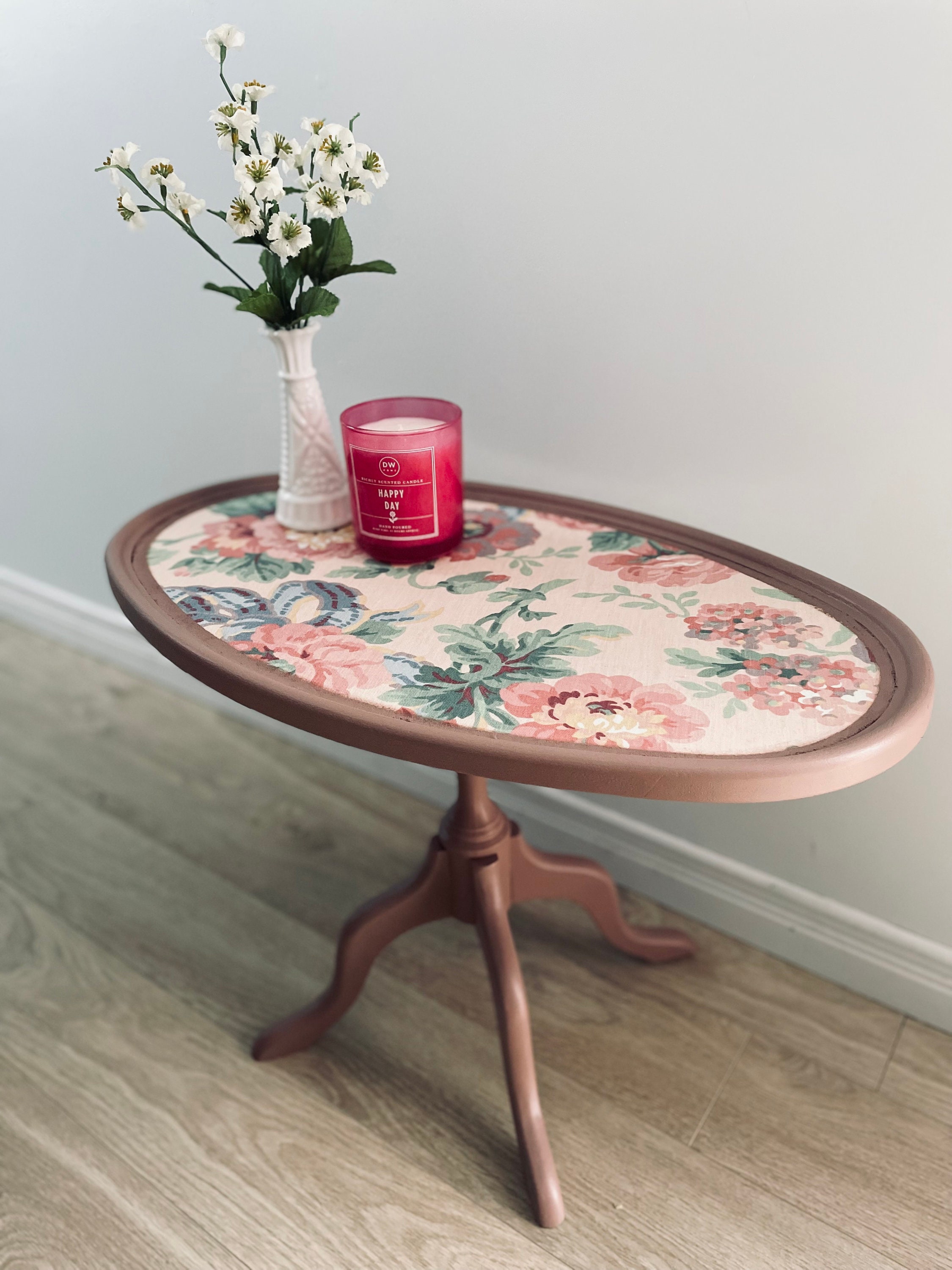 Refinished Vintage Oval Bombay Table - Etsy