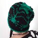 Halloween Spider Toque Black and Green Spiders Beanie Spider Web Skater ...