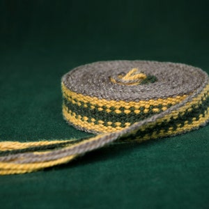 Medieval Woven Belt, Viking Trim Replica, Hand Woven Woolen Trim, Wool ...