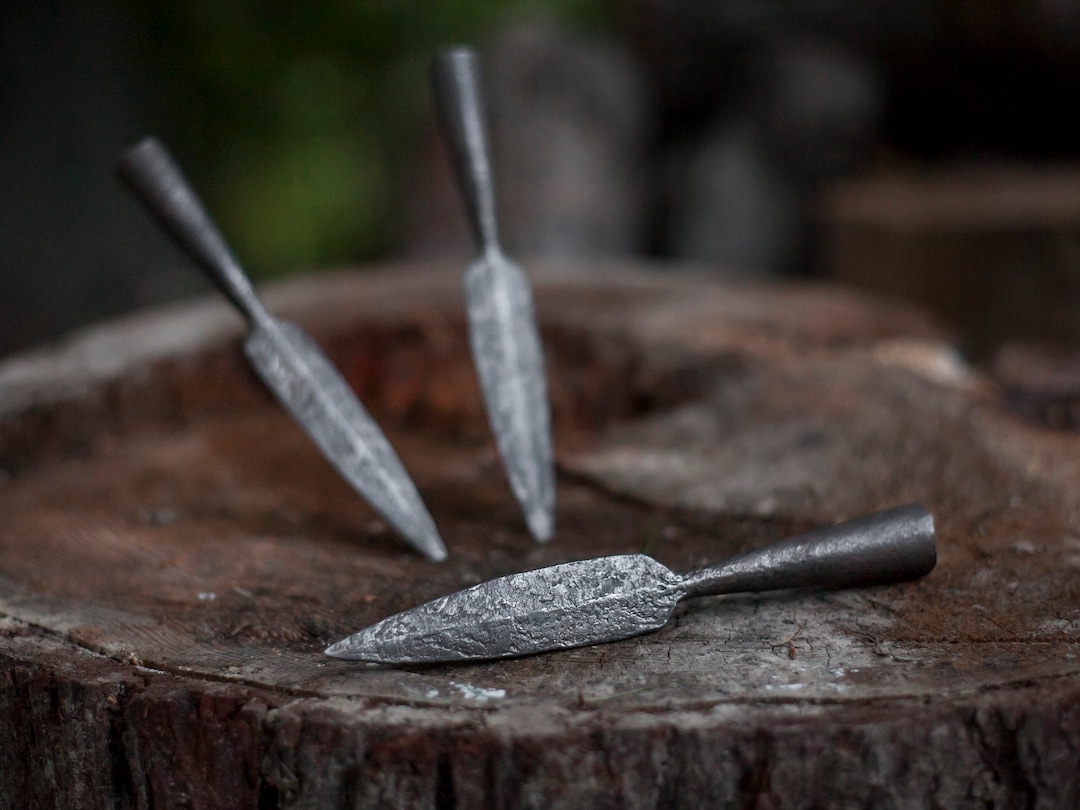 3x Viking Spearhead, Medieval Javelin, Forged Viking Lance, Viking Ren ...