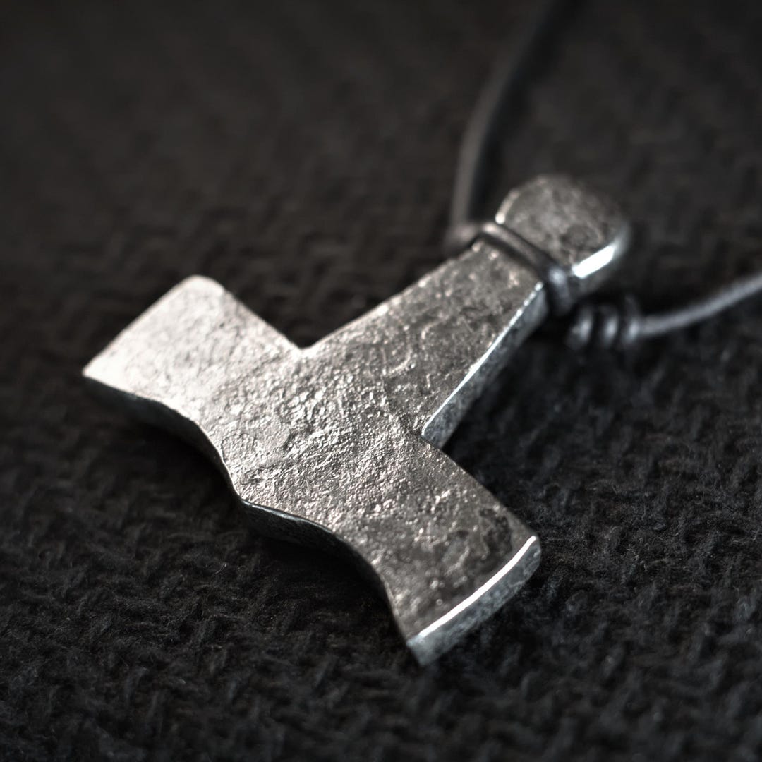 Forged Thors Hammer - Viking Brutalist Jewelry, Thor Hammer Pendant ...