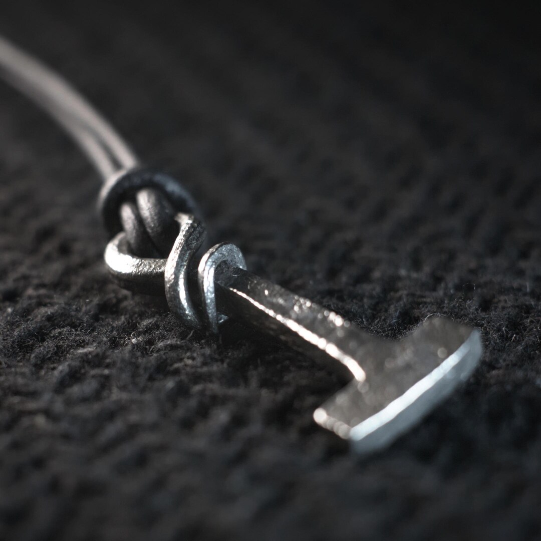 Thors Hammer Pendant - Hand Forged Mjolnir Pendant, Forged Pendant ...