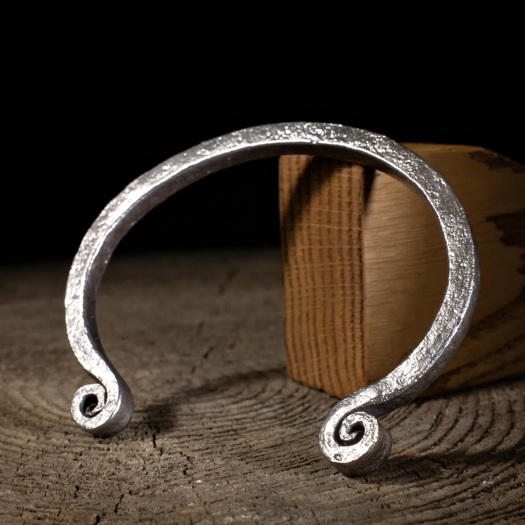 Viking Forged Bracelet - Forged Torc, Early Medieval Bracelet, Hand ...