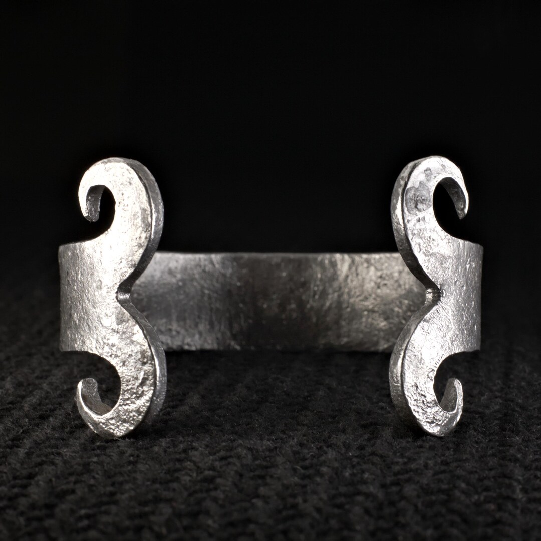 Viking Wide Bracelet - Norse Bracelet, Oath Ring, Forged Torc, Viking ...