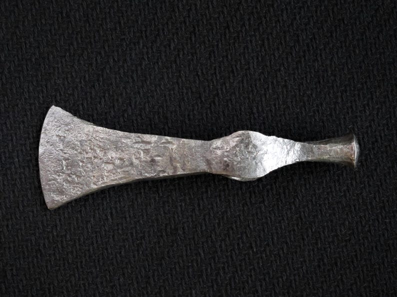 Viking Axe Head - Hand Forged Medieval Axe Head Replica Made of Carbon ...