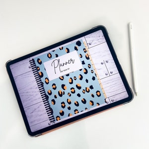 Leopard Print Landscape Digital Planner UNDATED YEARLY | Etsy