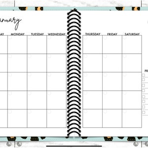 Leopard Print Landscape Digital Planner UNDATED YEARLY | Etsy