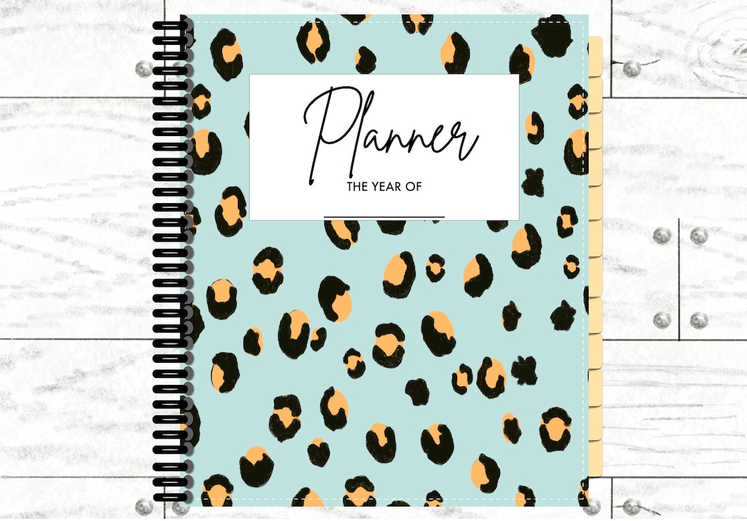 Leopard Print Landscape Digital Planner- UNDATED YEARLY Lifestyle ...