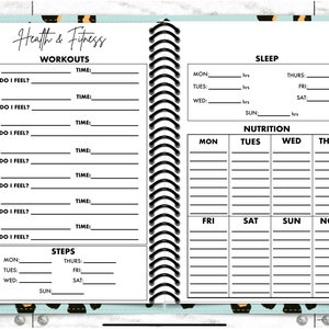 Leopard Print Landscape Digital Planner UNDATED YEARLY | Etsy