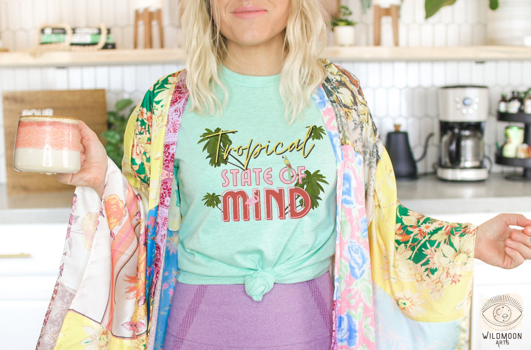 Tropical State of Mind PNG, Sublimation Designs, Boho Designs, Retro ...