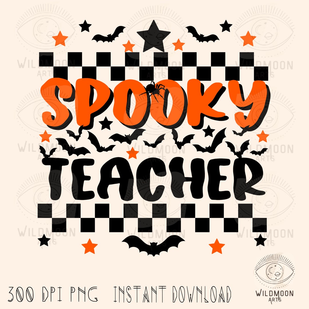Spooky Teacher Png-halloween Png Designs,retro Halloween Png,halloween ...