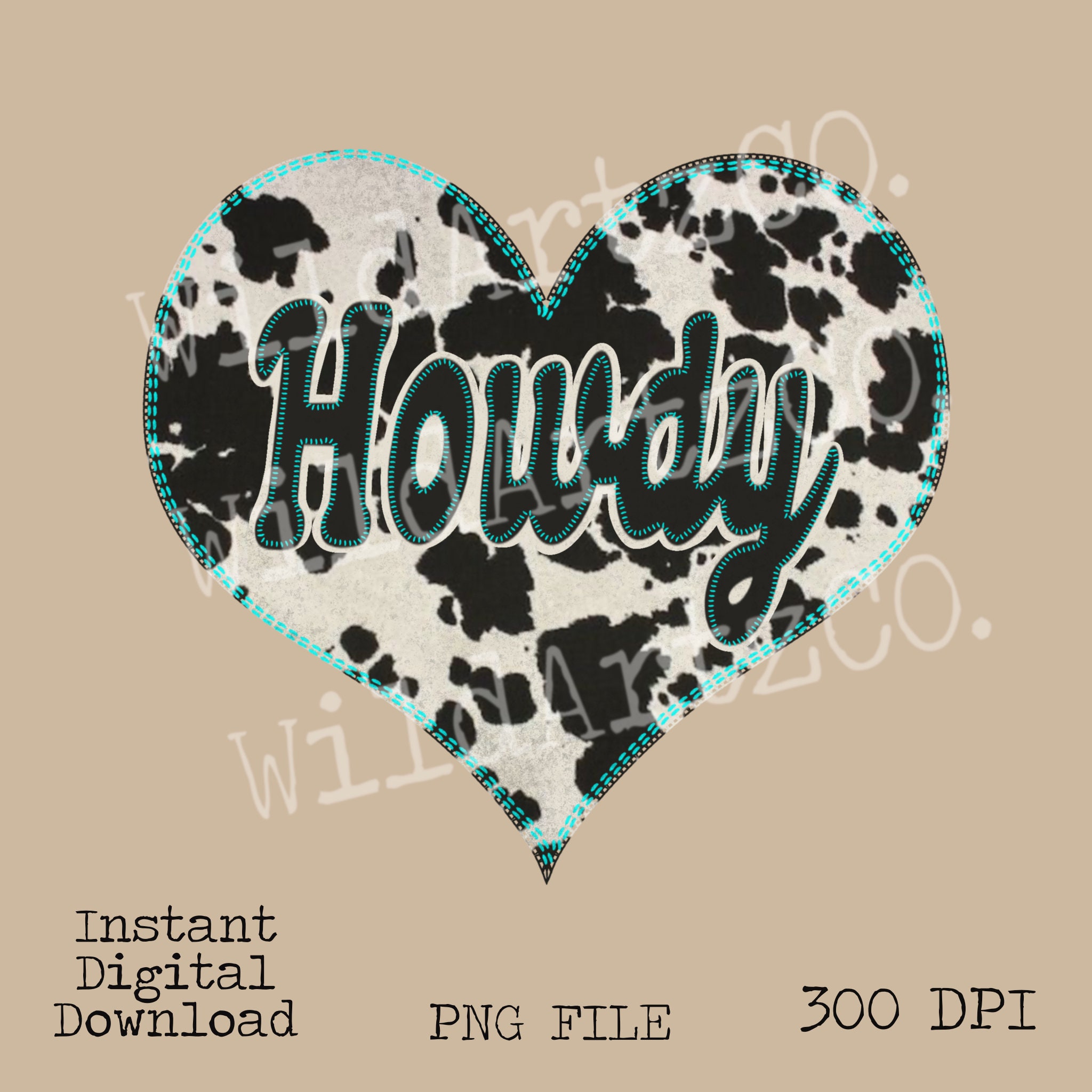 Howdy PNG Sublimation Designs Boho Sticker Designs Western - Etsy