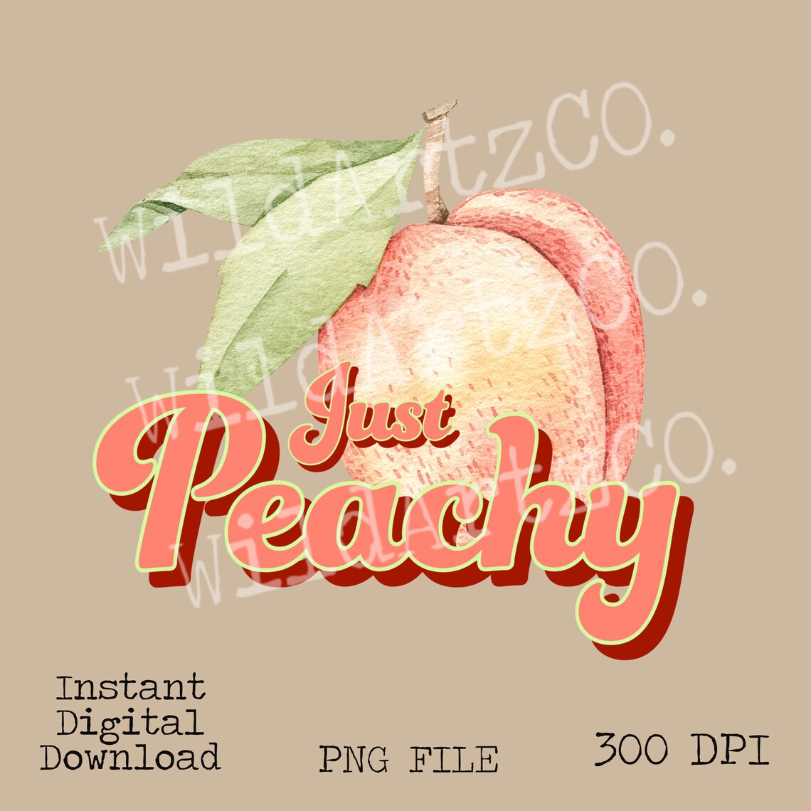 Just Peachy PNG, Sublimation Designs, Boho Sticker Designs, Boho ...