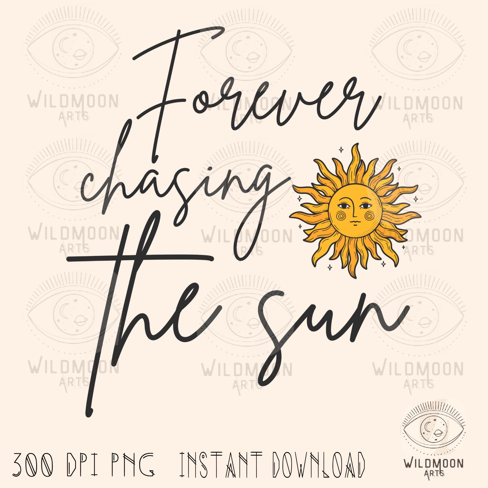 Forever Chasing the Sun PNG, Sublimation Designs, Hippie Png Designs ...