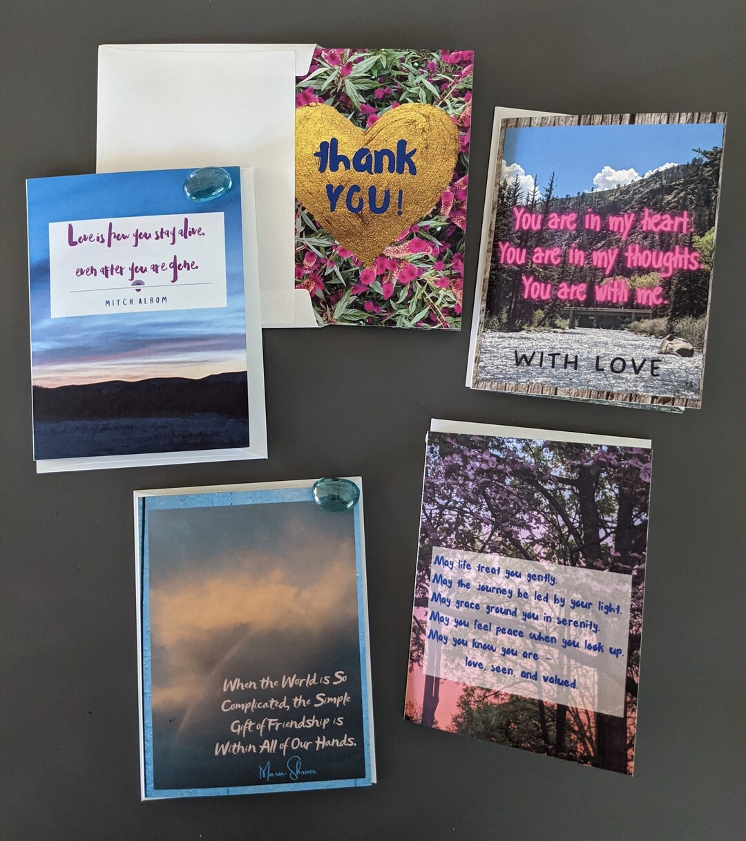 NOTE CARDS Unique, Bold, Created With Love Sets: 5, 10, 15 Stamped Too ...