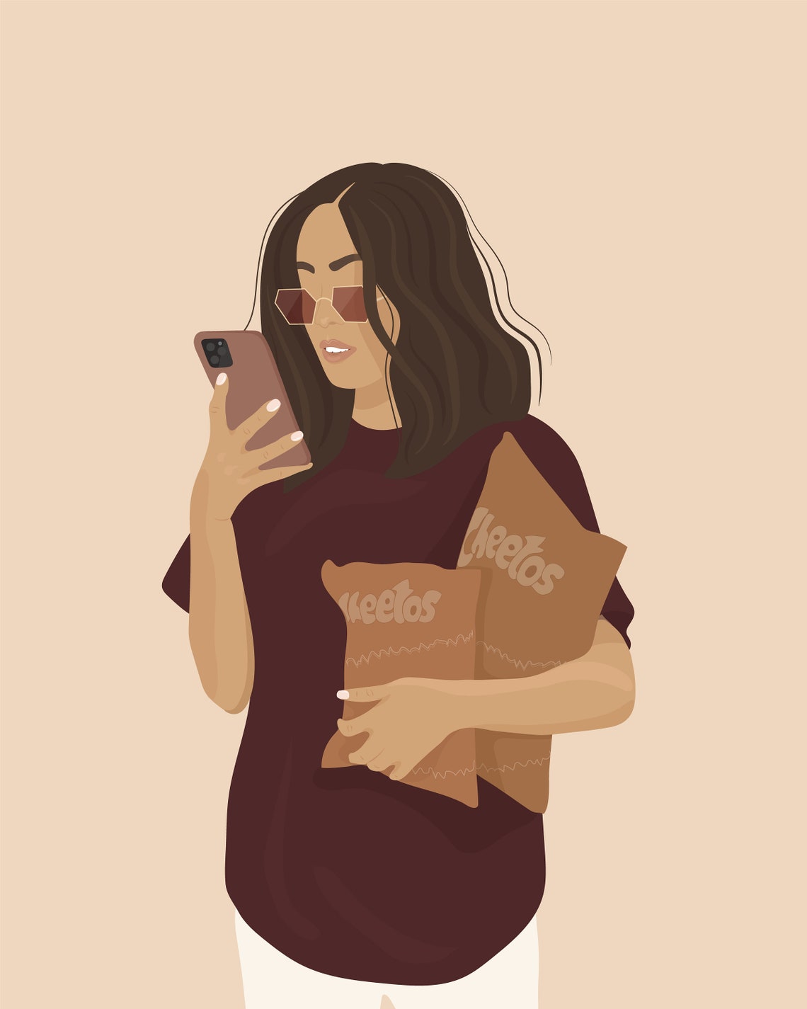 Custom 1 Person Digital Illustration Portrait Personalized Gift Gift ...