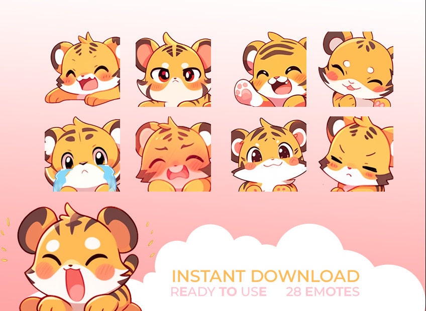 Fruktkurv Kisa Tiger Chibi Chibi Tiger Etsy.de
