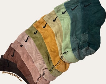 NIKE SOCKS Crew Hand Dyed Family Neutral Tones | Etsy